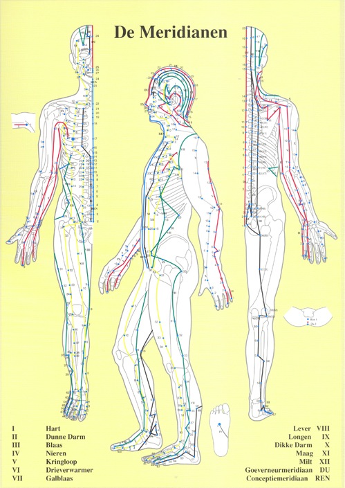Meridianen (kleurenkaart A4-formaat) - Het Gouden Tijdperk